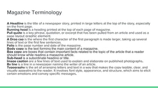 Magazine Terminology Main Article | PPT