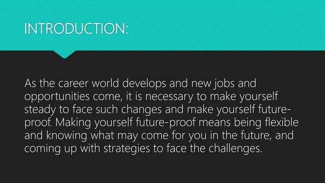 MAKE YOURSELF FUTURE-PROOF! | PPT