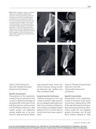 A Clinical Classification System for the Treatment of Postextraction ...