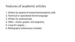 How to write academic article | PPTX