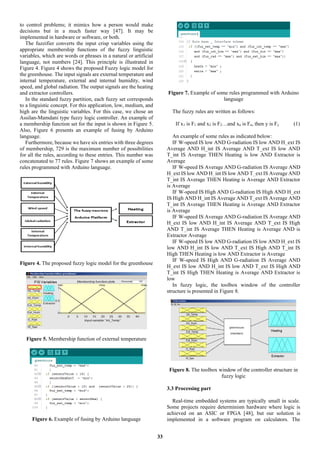 Greenhouse Climate Controller by Using of Internet of Things Technology and Fuzzy Logic | PDF