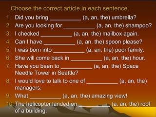 Article membahasa tetang articel an a the.ppt