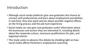 A Study on Effects of social media on job. | PPT