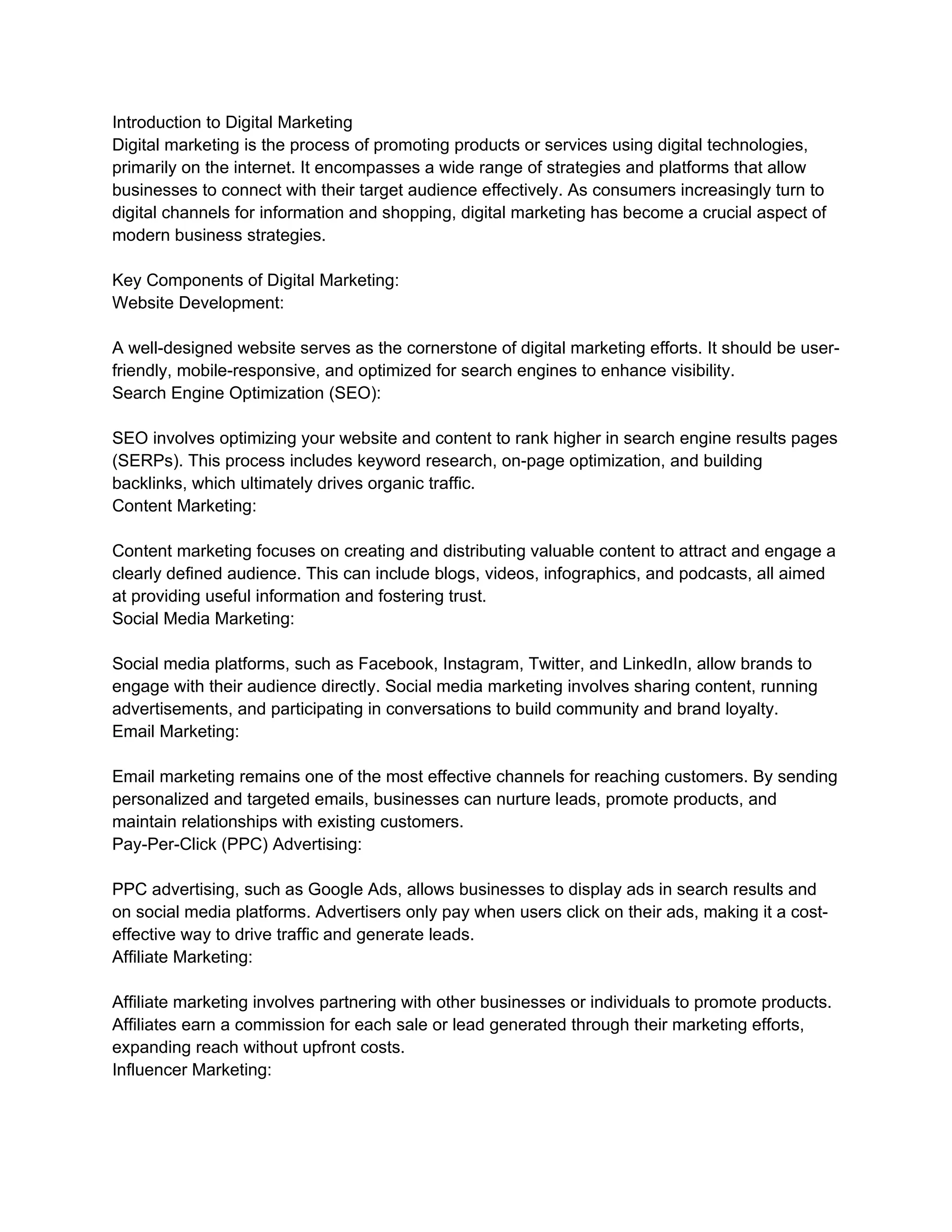 Introduction to Digital Marketing and topic | PDF