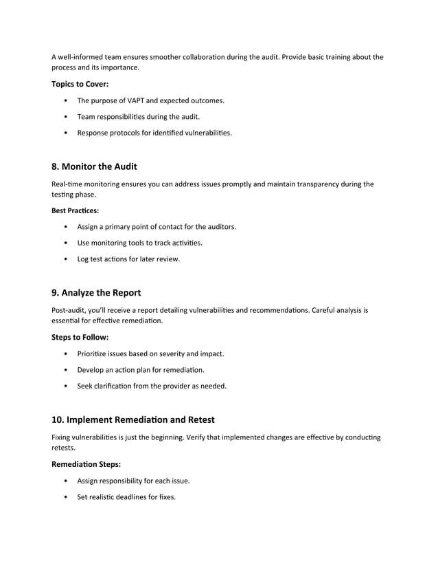 Checklist to Prepare for Your First VAPT Audit | PDF