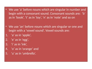 ARTICLE for class four to five(grammar).pptx