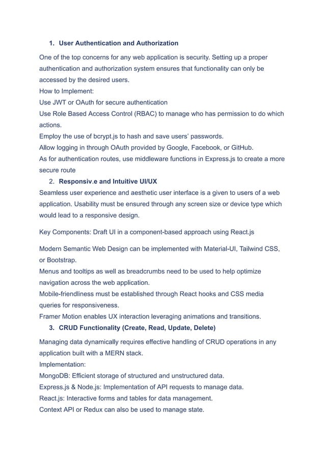 10 Key Considerations for Creating a MERN Stack Web Application | PDF