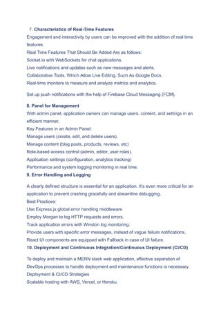 10 Key Considerations for Creating a MERN Stack Web Application | PDF