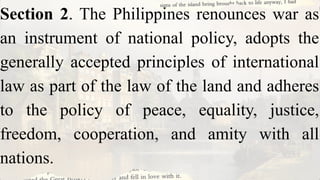 Declaration of Principles and State Policies of the Philippines ...