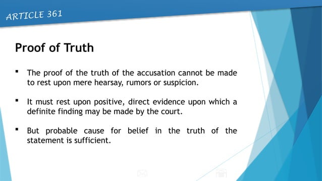 Article-361 PROOF OF THE TRUTH RPC .pptx | Law
