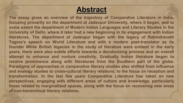 Comparative Literature & Translation Studies | PPTX