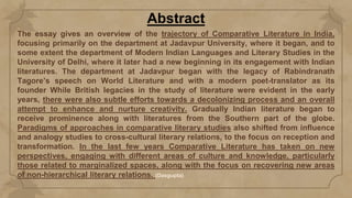 Article-3 COMPARATIVE LITERATURE IN INDIA_ overview of its history by Subha Chakraborty Dasgupta ...