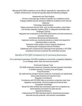 Achieving PCI DSS Compliance | cybersigm | PDF