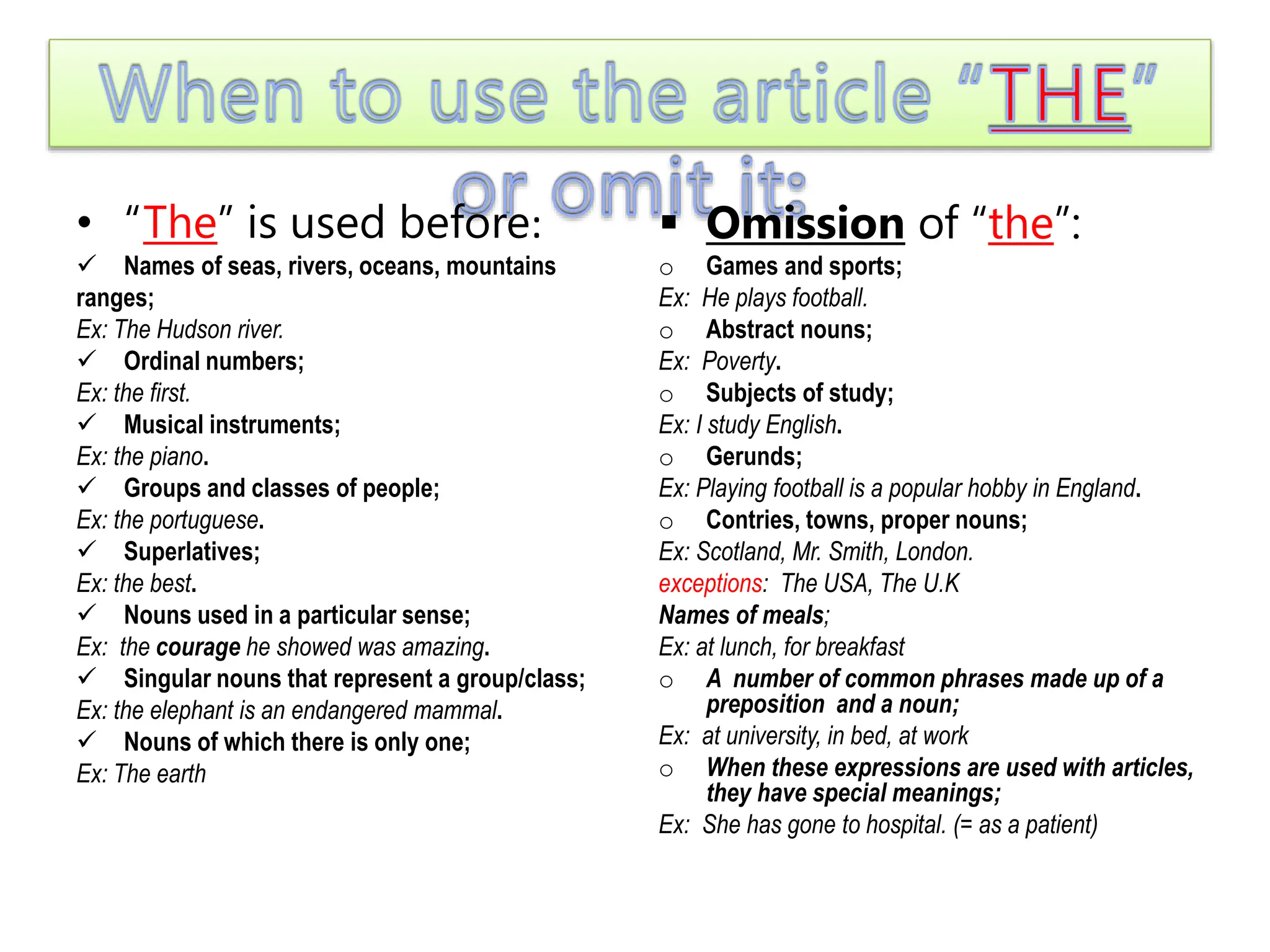 the definite 'the' article-activities.ppt