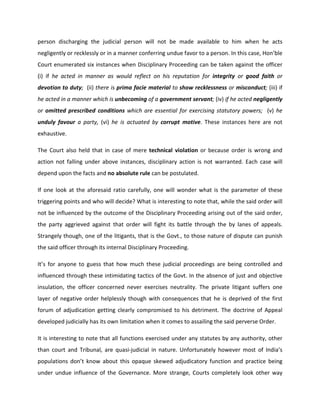 Administrative Adjudication negates the grievance redressal under ...