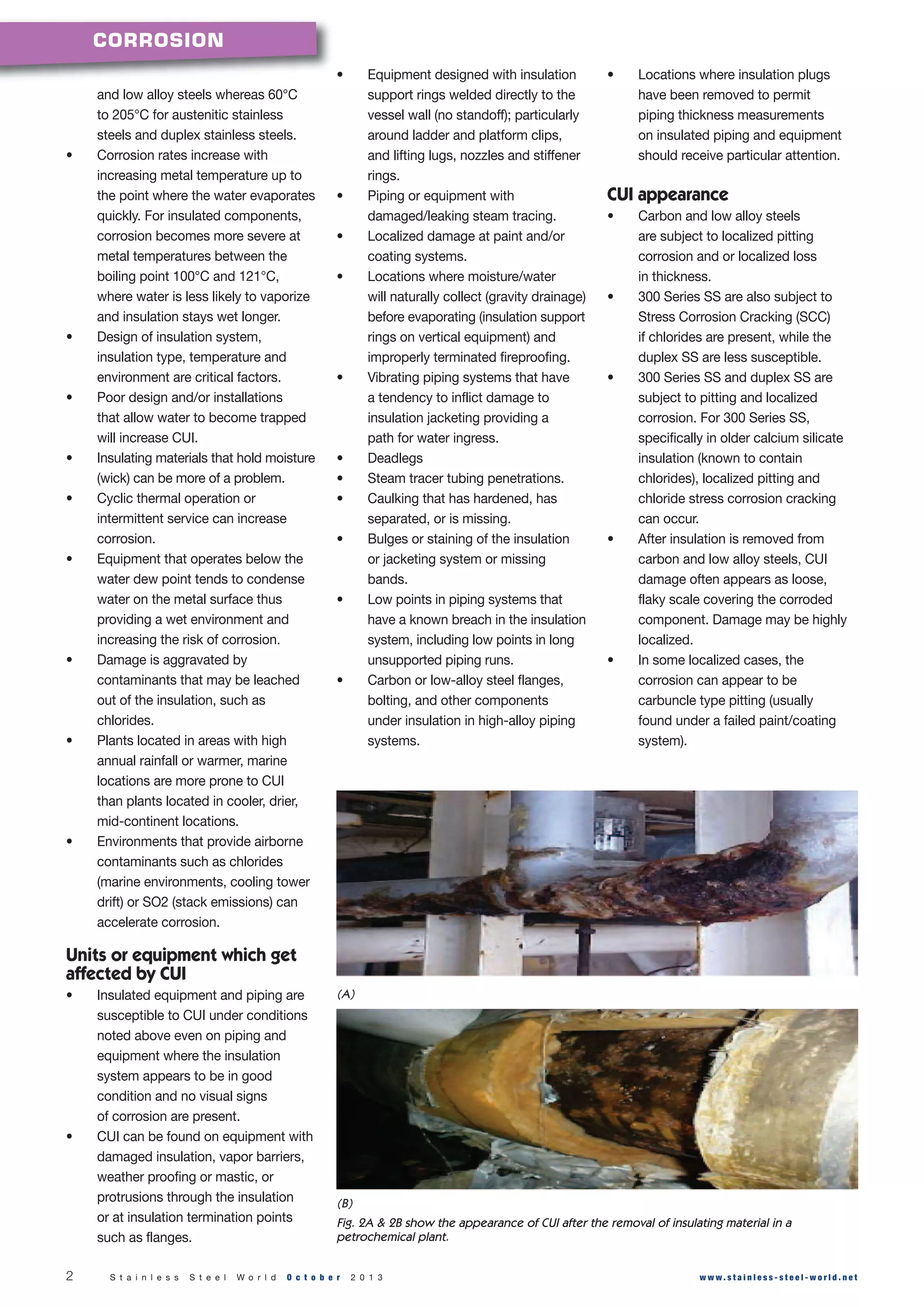 Corrosion under insulation ( CUI) | PDF