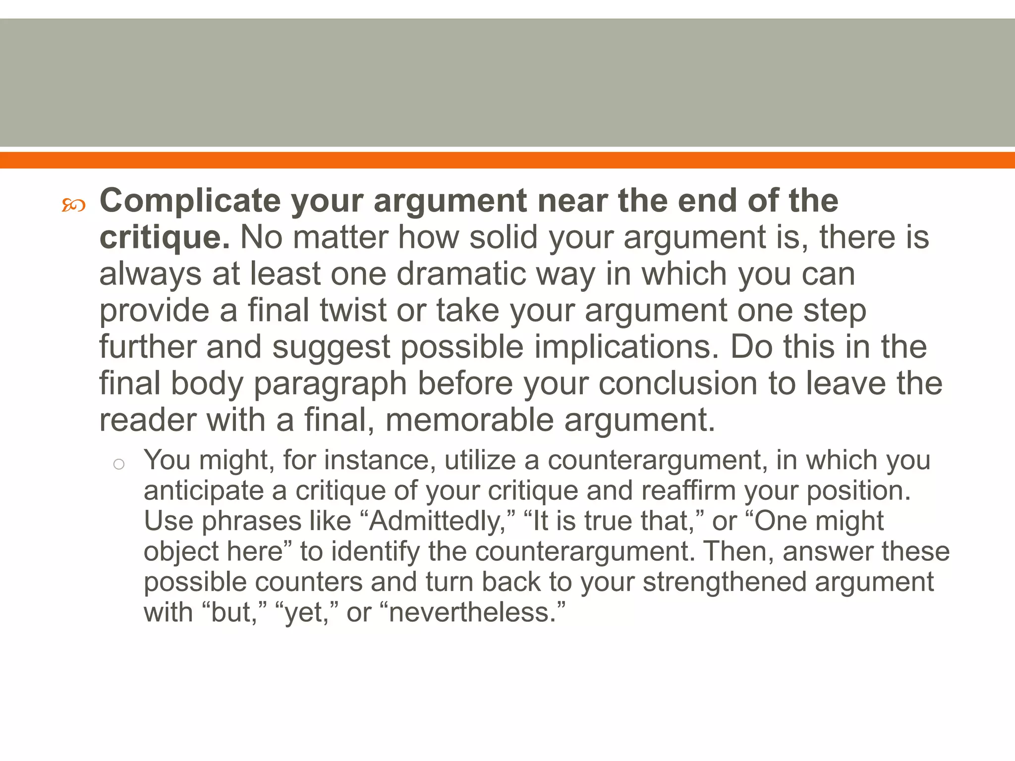 Article critique | PPTX