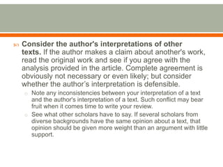 Article critique | PPT