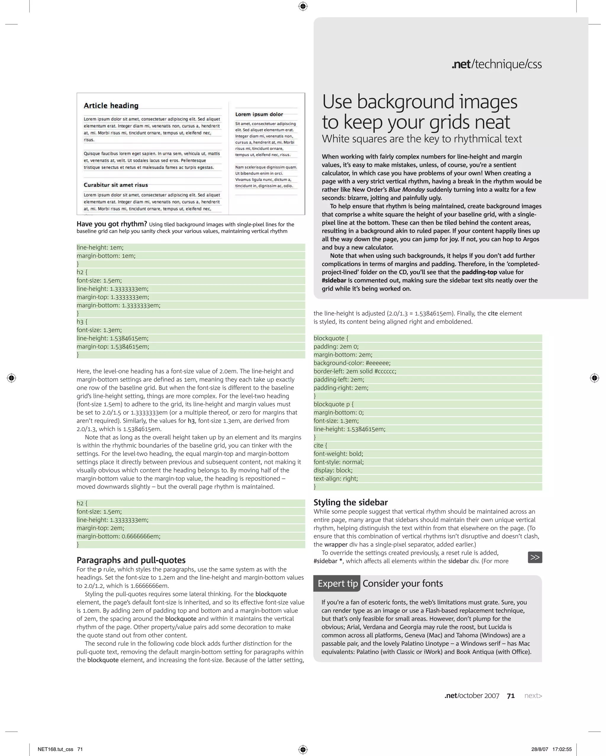 Article css | PDF | Web Design and HTML | Internet