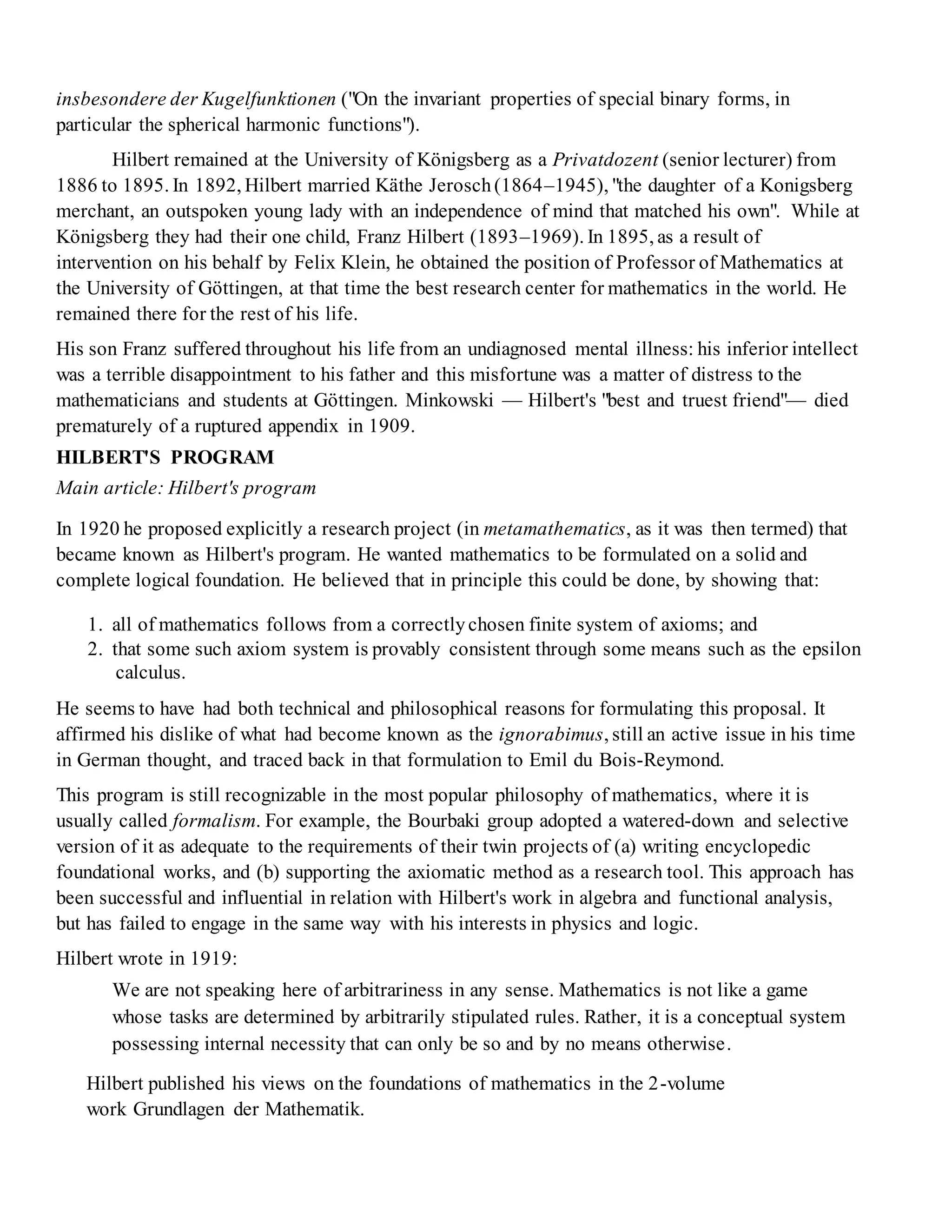 Article david hilbert | DOCX