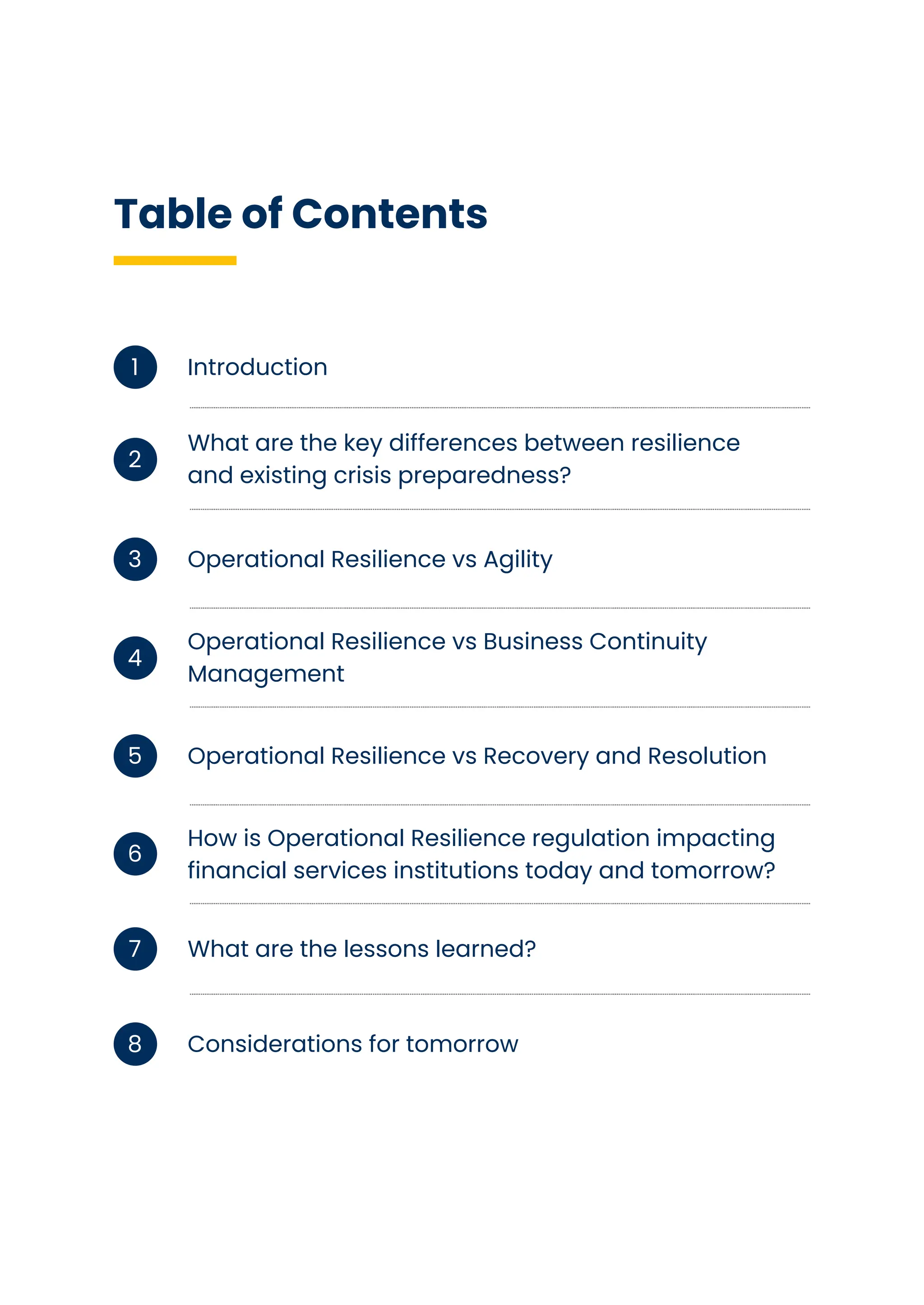 Ensure Preparedness with Operational Resilience - Article | PDF