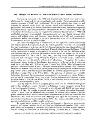 Article fetal alcohol spectrum disorder and confabulation a clinical ...