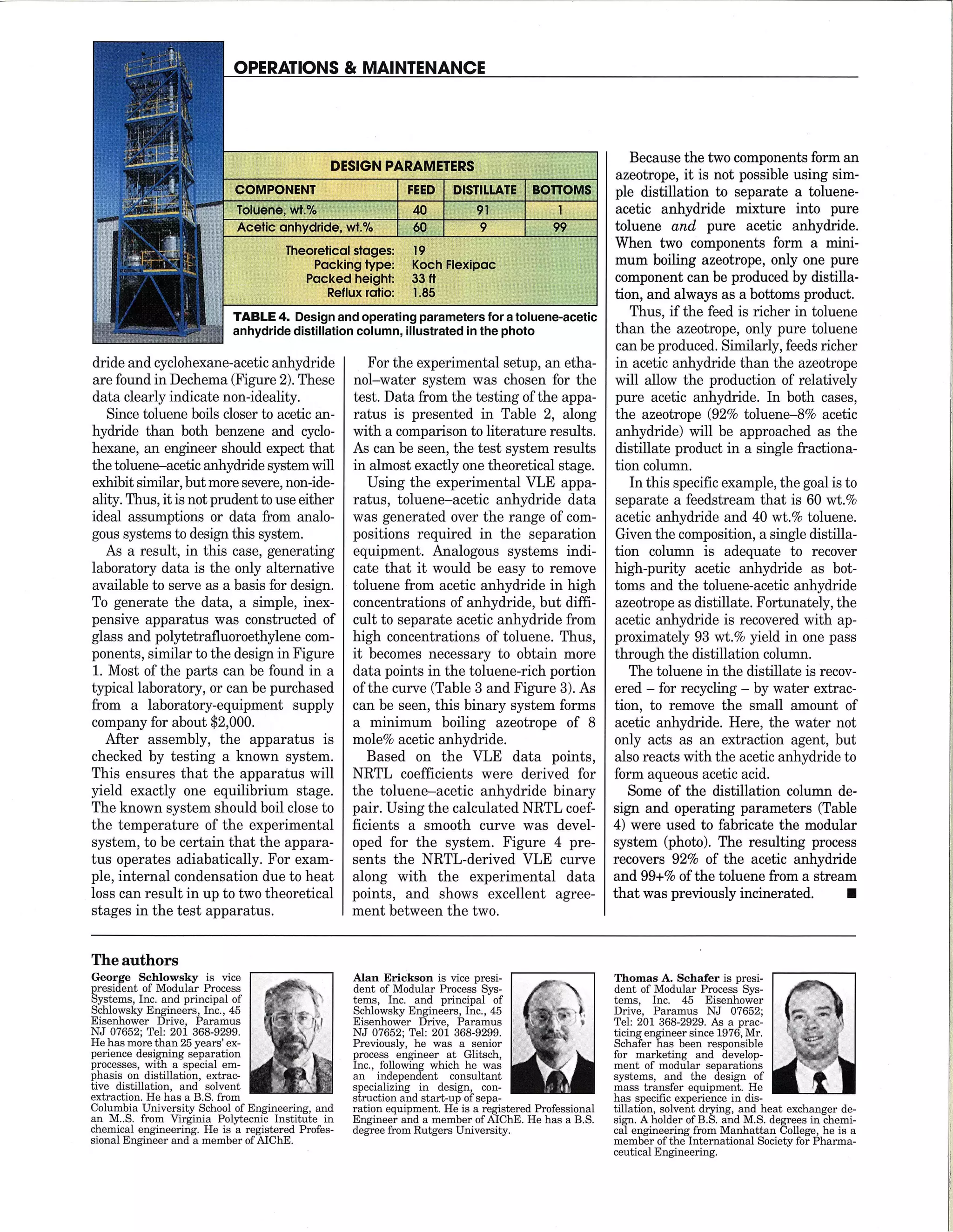 Generating Your Own VLE Data: CHEMICAL ENGINEERING, March 1995 | PDF