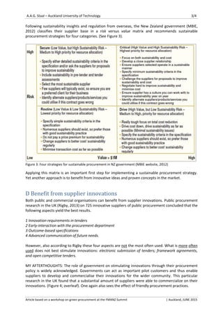 Article - get your green suppliers on board - FMANZ Summit - JUNE 2015 ...