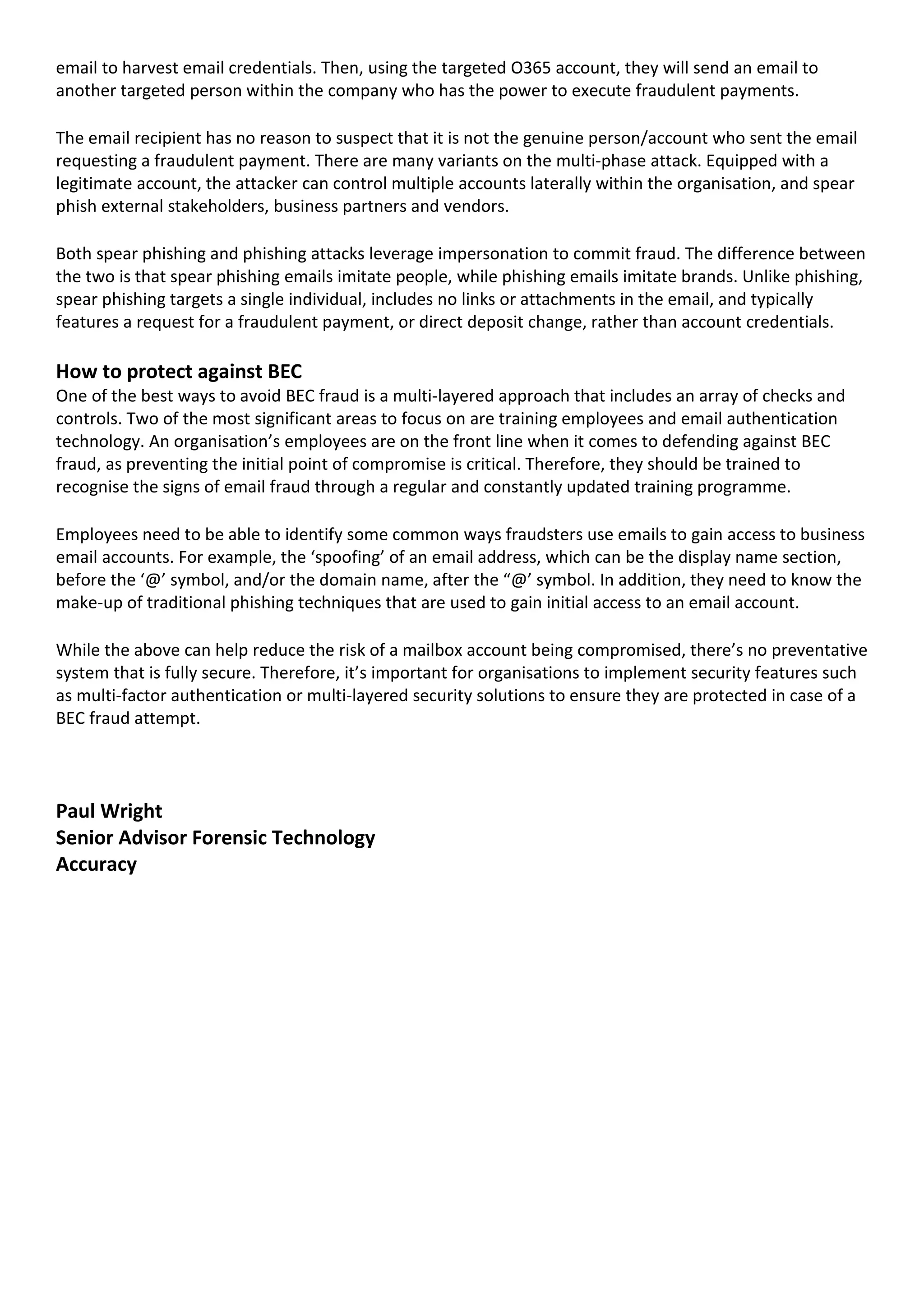 Article how can organisations tackle business email compromise - paul ...