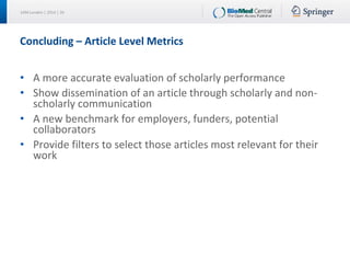 Article level metrics - 1AM:London | PPTX