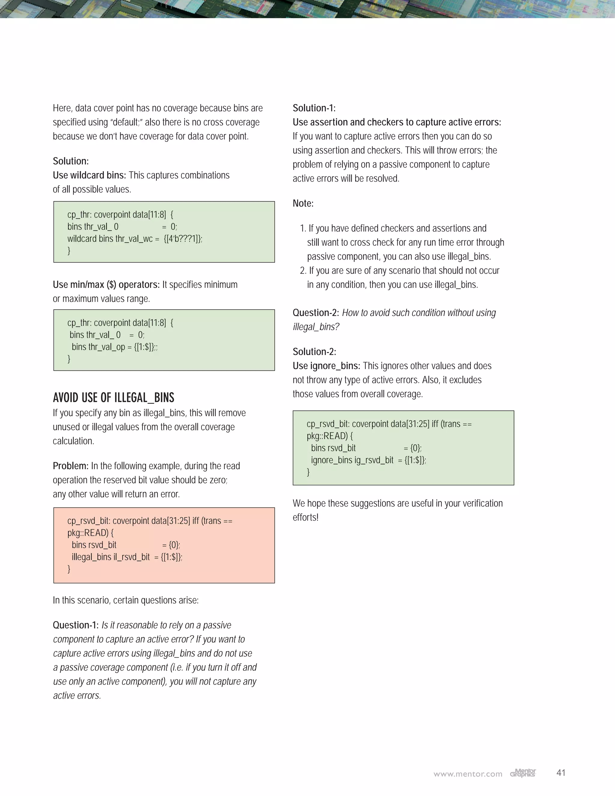 Functional Coverage Development Tips - Mentor Graphics | PDF