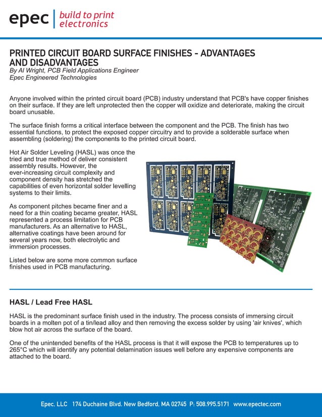 Printed Circuit Board Surface Finishes – Advantages and Disadvantages | PDF