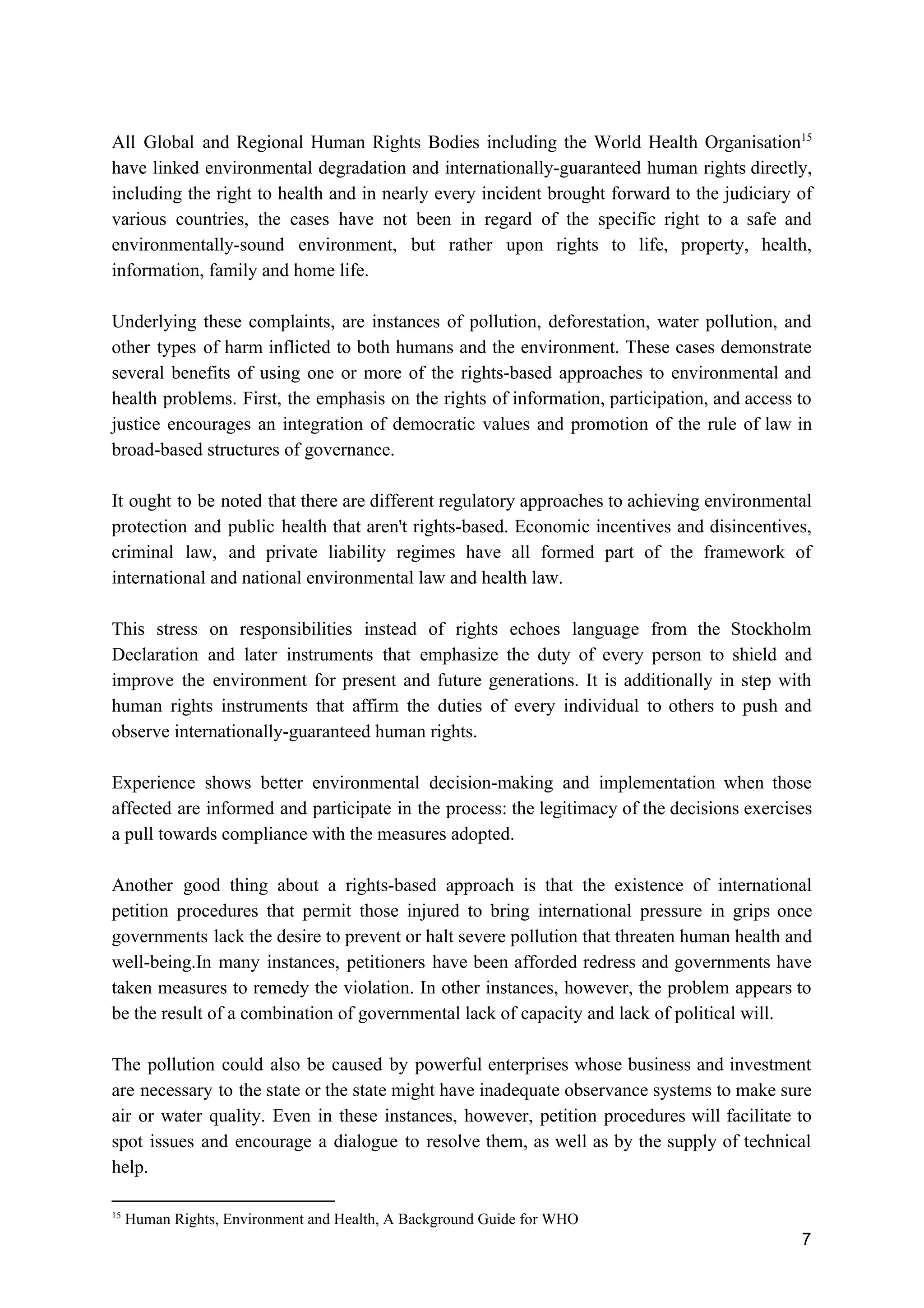 The Right to Life & the Environment | PDF