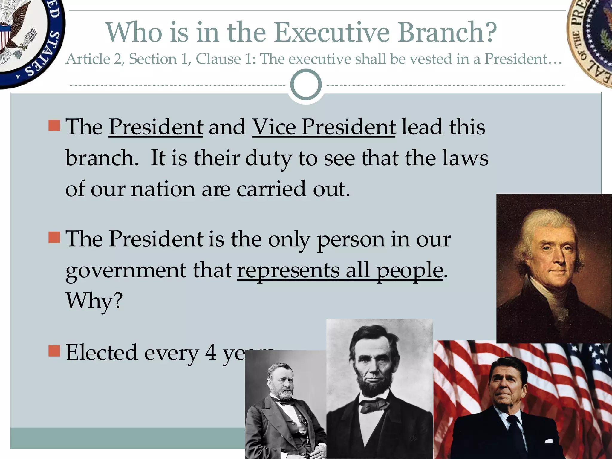 Article Two of the Constitution | PPT