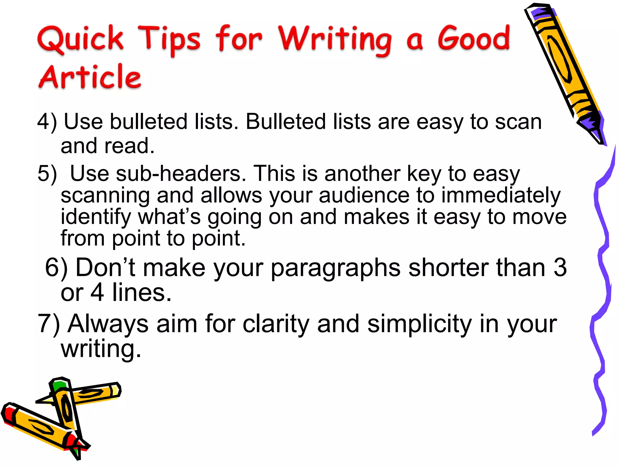 Article Writing Tips | PPT