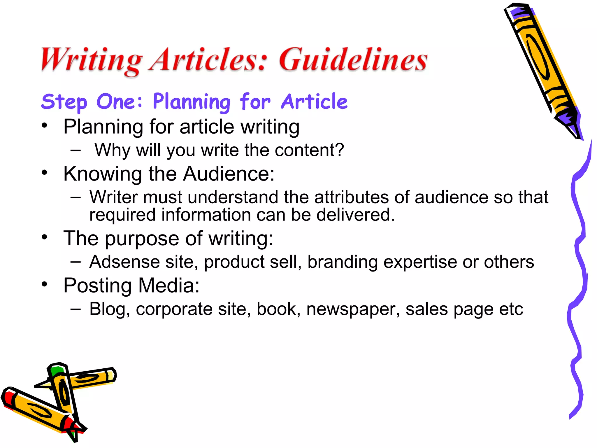 Article Writing Tips | PPT