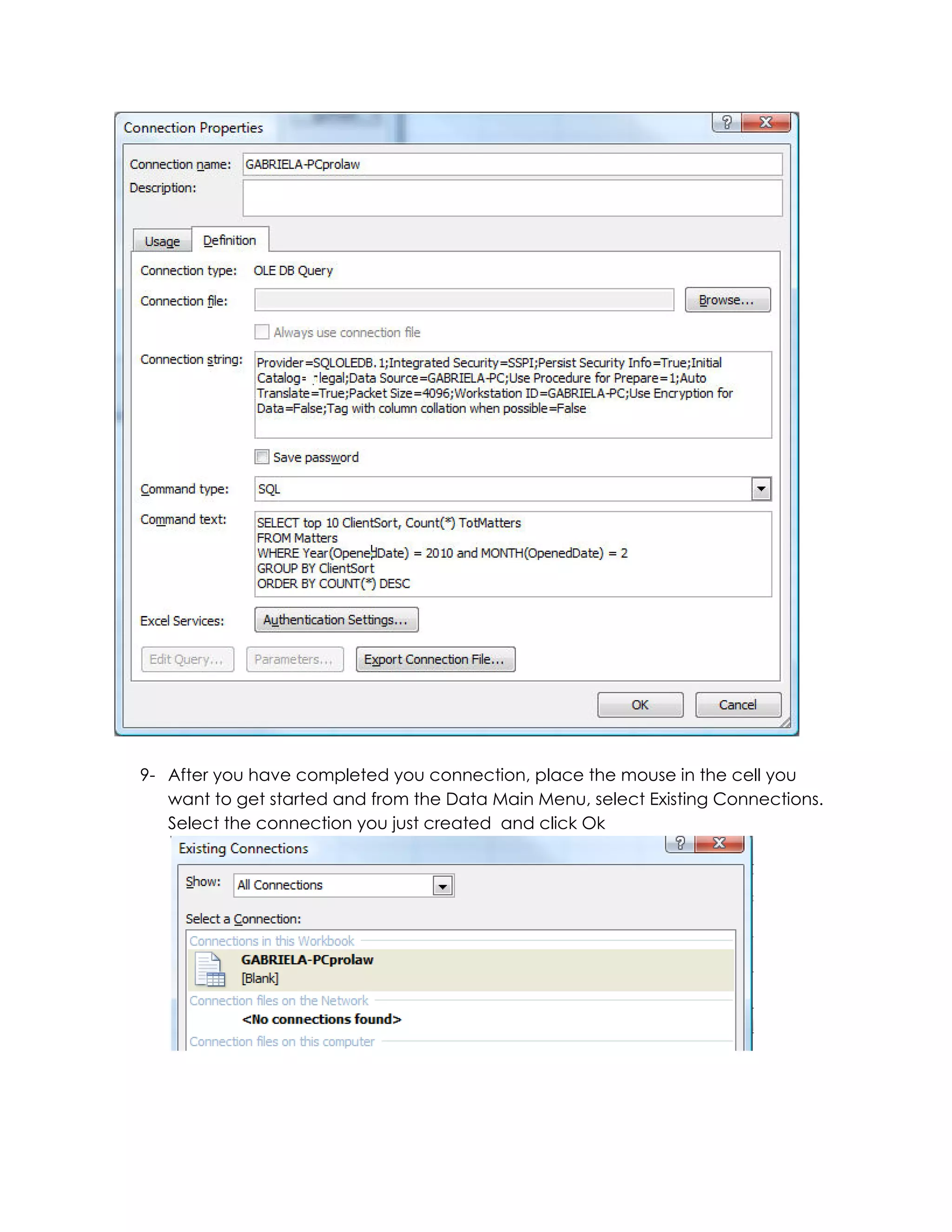 Creating ProLaw Reports using Excel | PDF