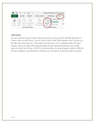 Creating ProLaw Reports using Excel | PDF