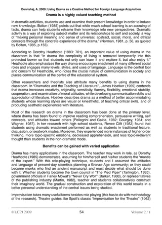 Using Drama as a Creative Method for Foreign Language Acquisition | PDF