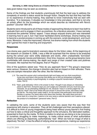 Using Drama as a Creative Method for Foreign Language Acquisition | PDF