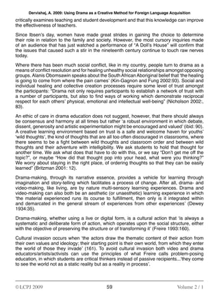 Using Drama as a Creative Method for Foreign Language Acquisition | PDF