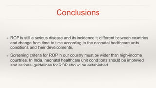 Prevalence of Retinopathy of Prematurity | PPT