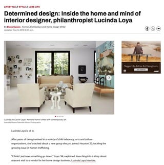 [Javier Loya] Determined design: Inside the home and mind of interior designer, philanthropist ...