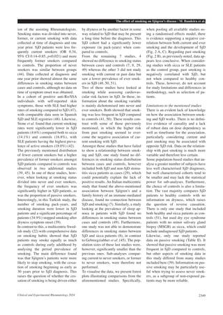 The effect of smoking on Sjogren's disease development | PDF