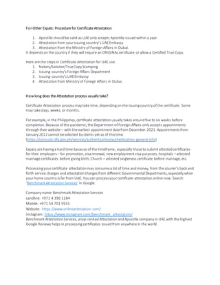 UAE: Attested Certificates Required for EXPATS | DOCX