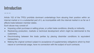 Article 102 TFEU | PPT