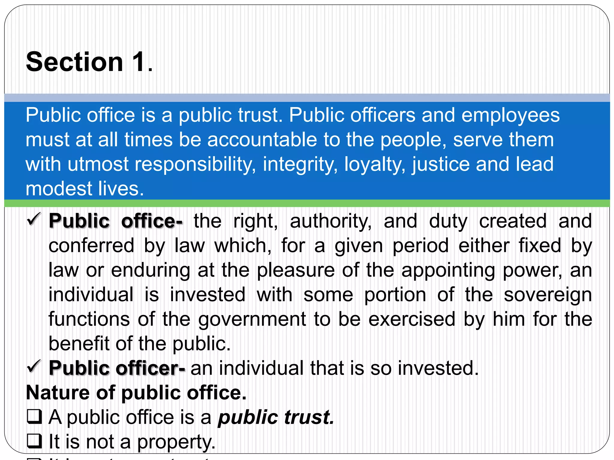 Article 11 accountability of public officers | PPTX