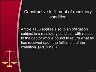 Article 1185 1186 | PPT | Law