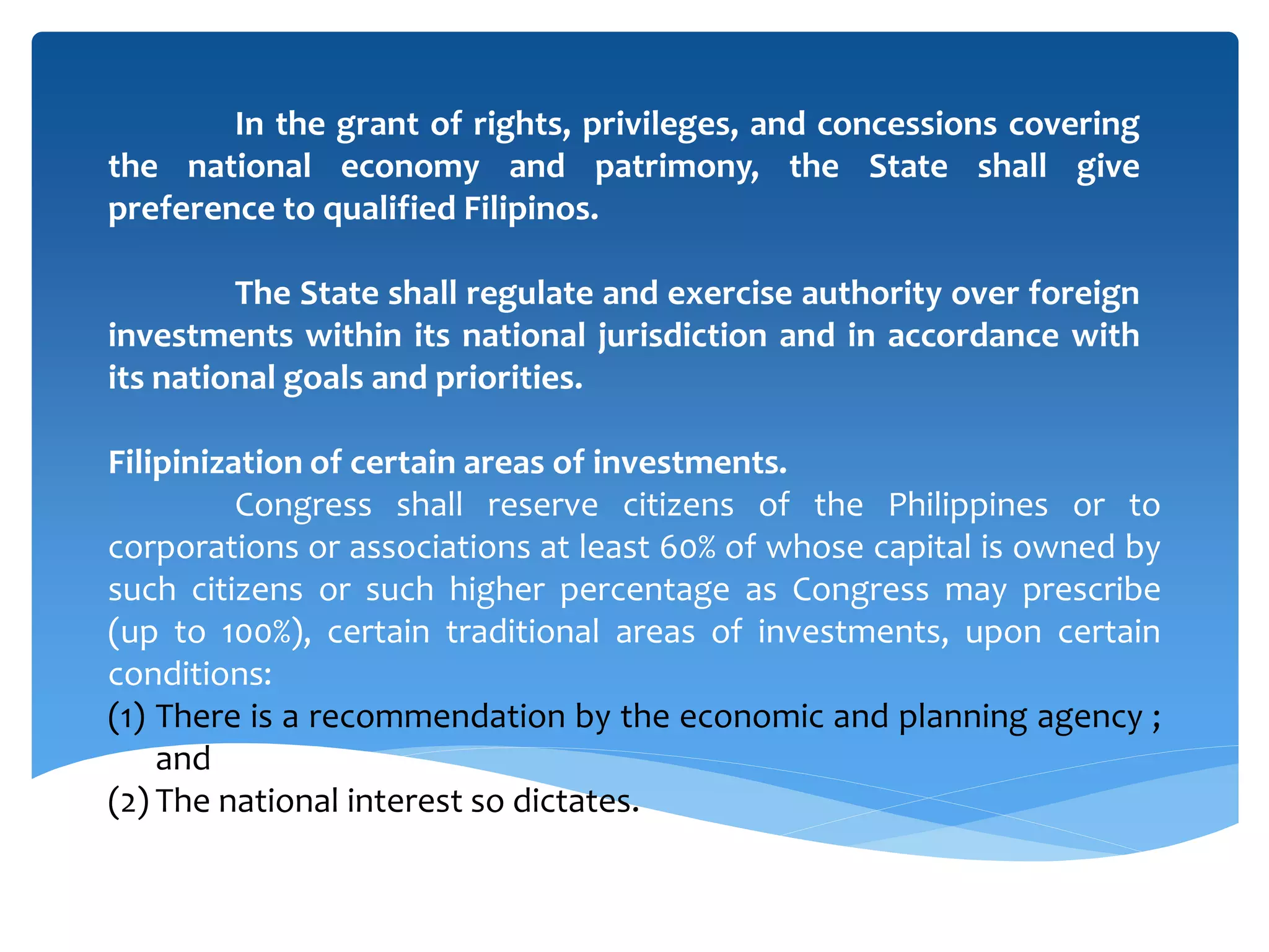 Article 12 national economy and patrimony | PPTX