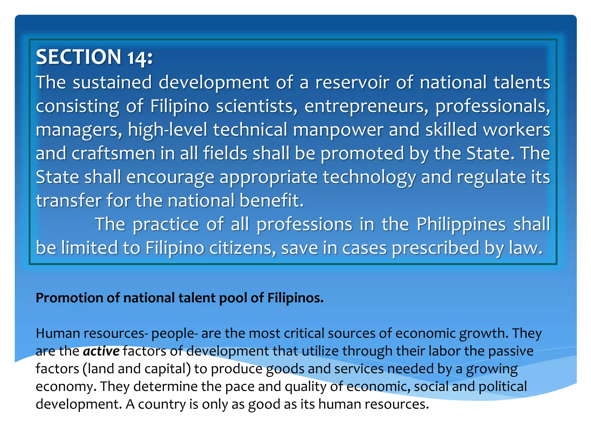 Article 12 national economy and patrimony | PPTX